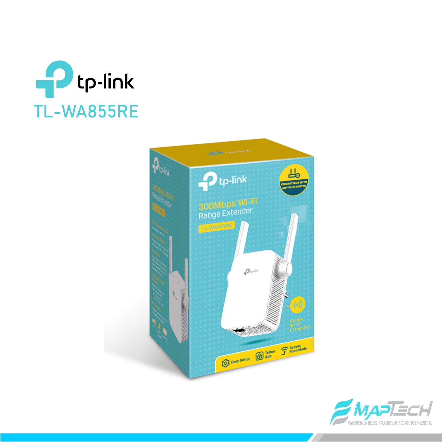 Extensor de Rango TL-WR855RE Wi-Fi a 300Mbps - Maptech Perú